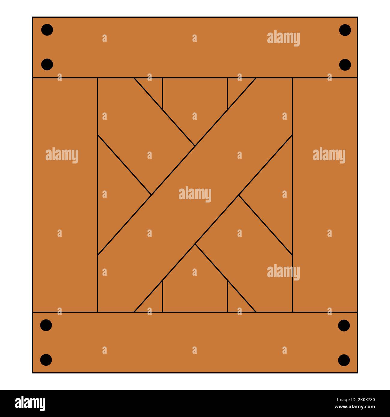 Brown wooden box icon on white background. Cargo Boxes symbol. wooden ...