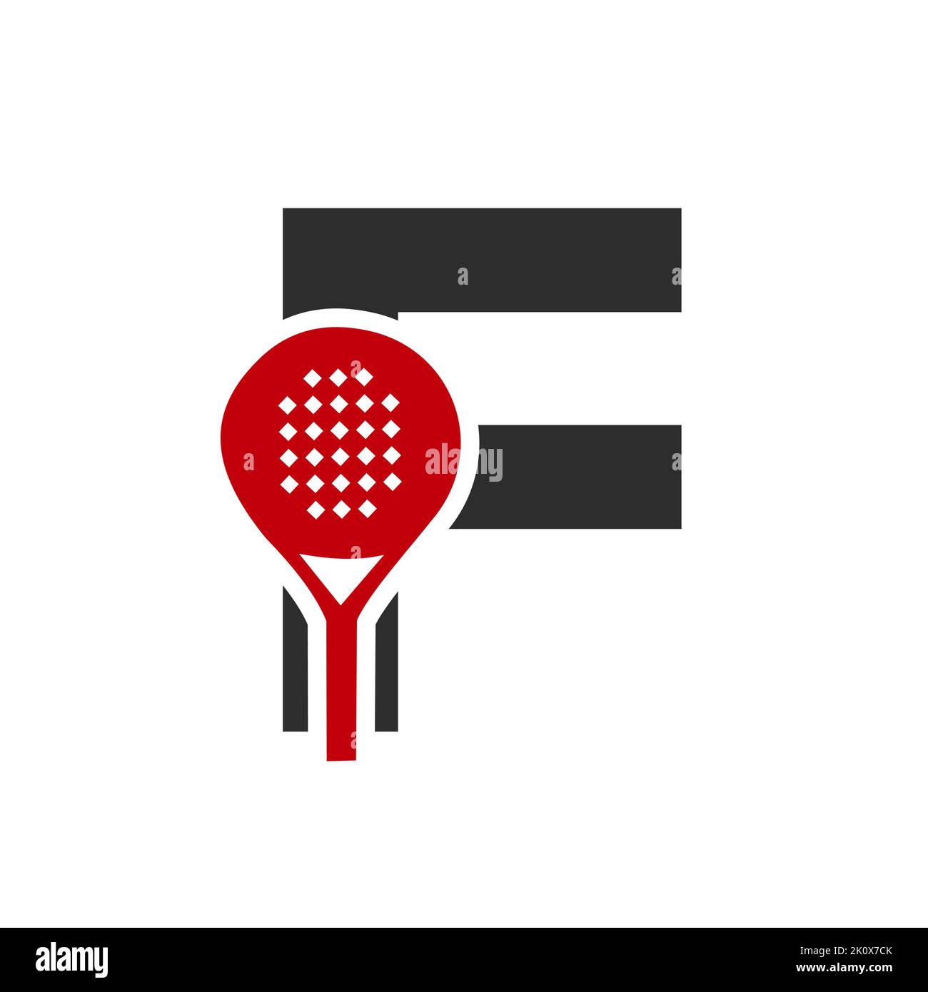 Letter F Padel Racket Logo Design Vector Template. Beach Table Tennis ...