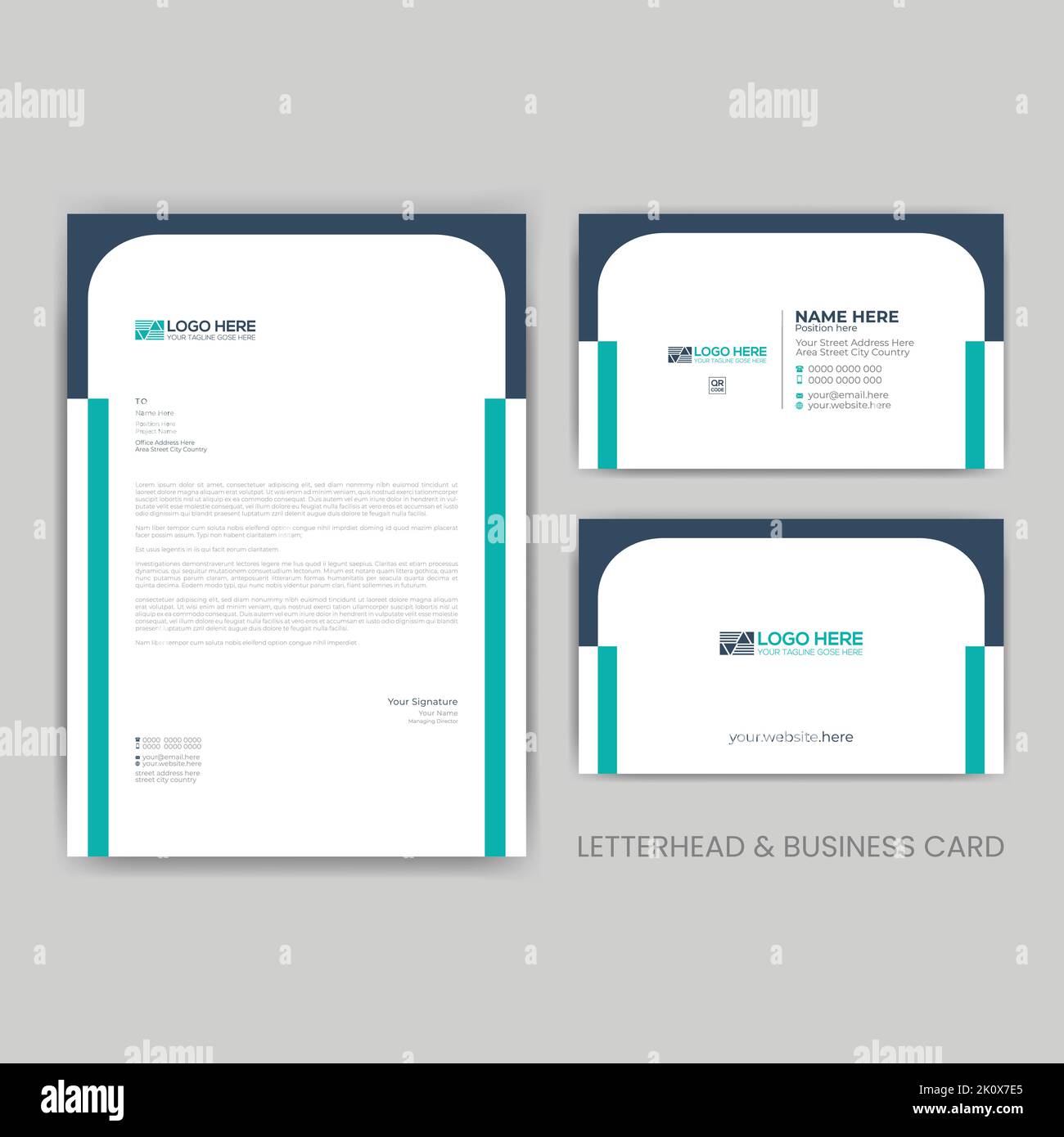 letterhead and business card design Stock Vector Image & Art - Alamy