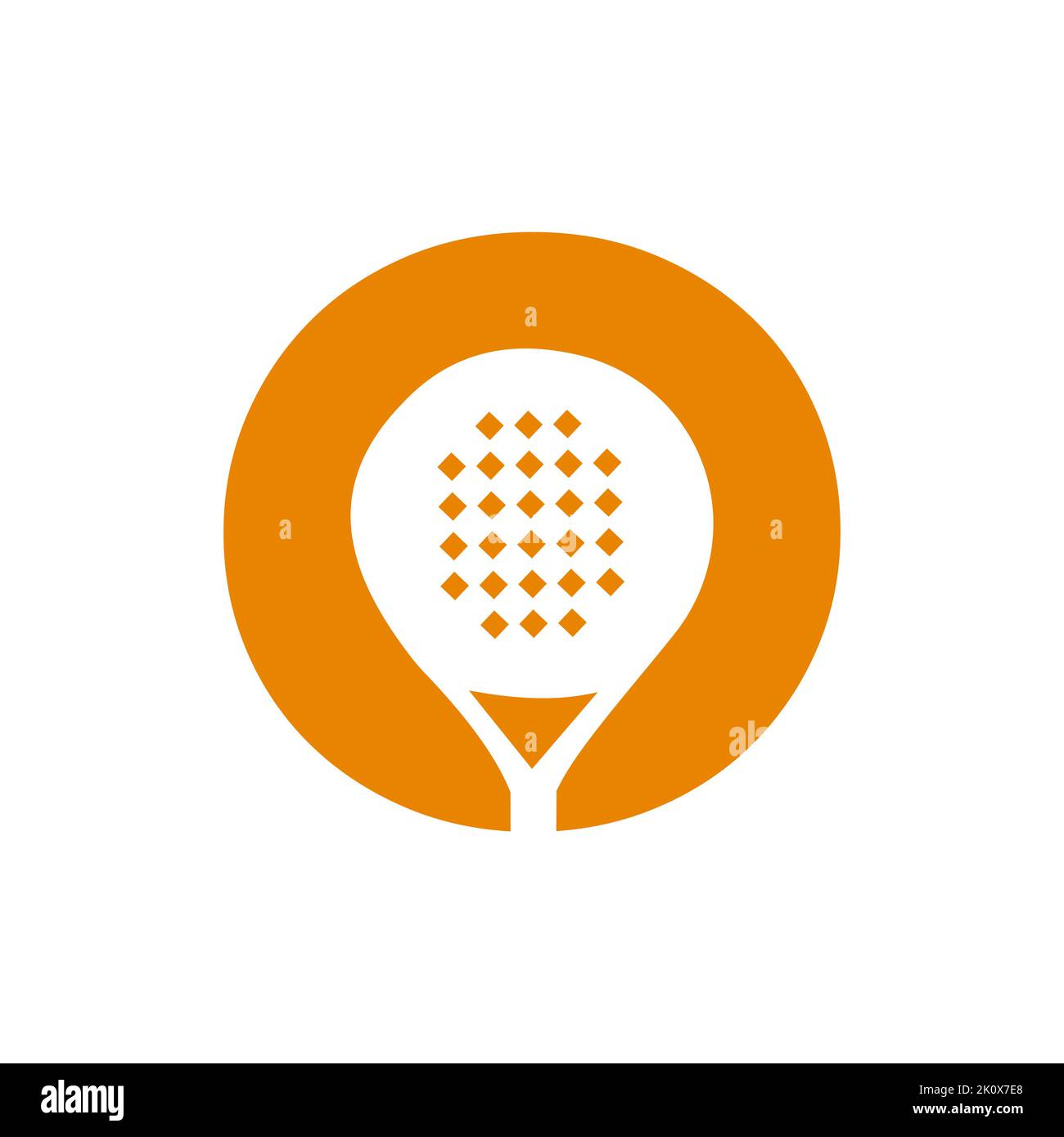 Letter O Padel Racket Logo Design Vector Template. Beach Table Tennis ...