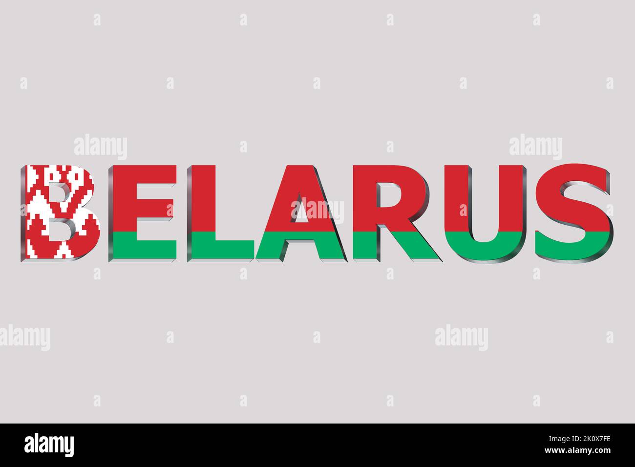 3D Flag of Belarus on a text background Stock Photo - Alamy