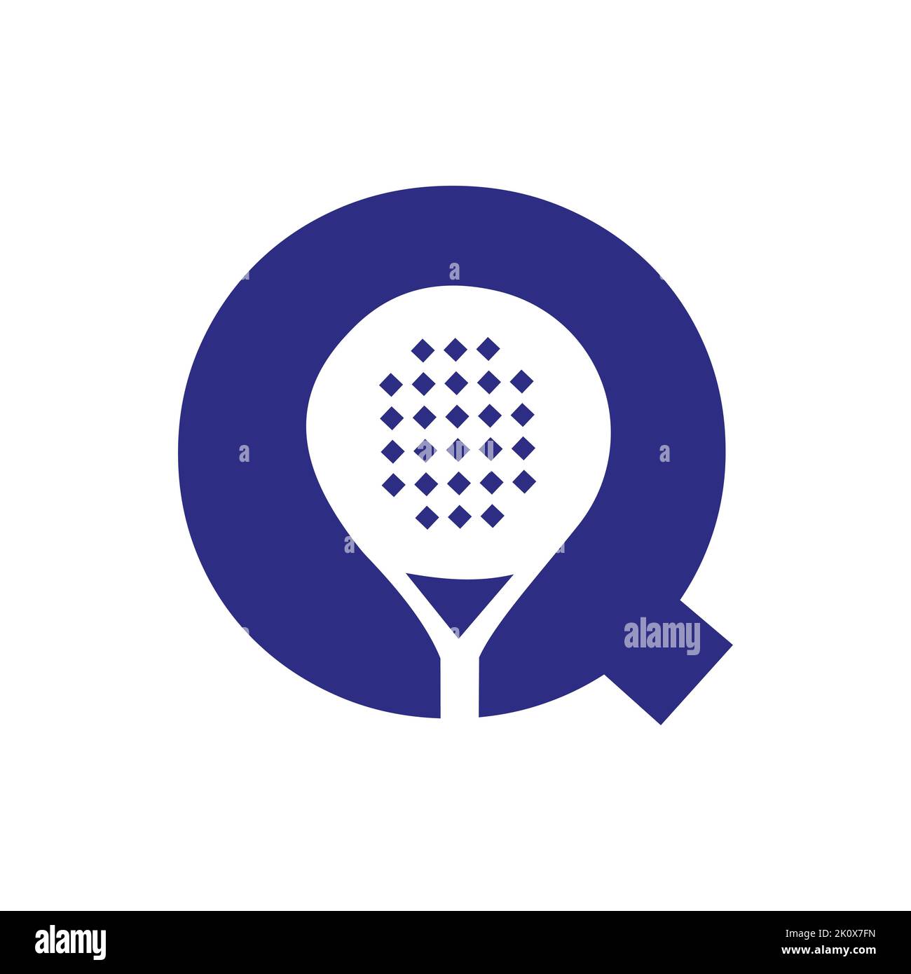 Letter Q Padel Racket Logo Design Vector Template. Beach Table Tennis ...