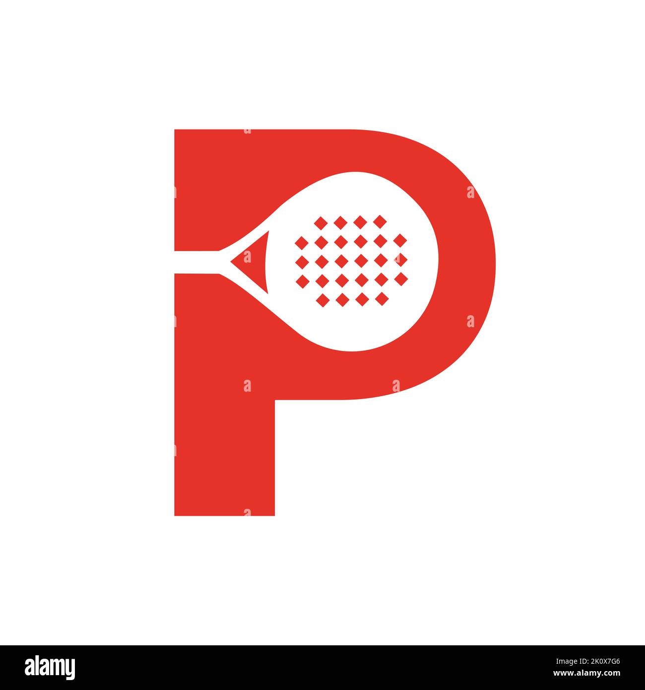 Letter P Padel Racket Logo Design Vector Template. Beach Table Tennis ...