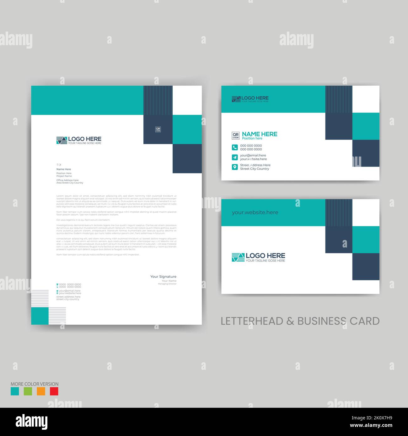 letterhead and business card design Stock Vector Image & Art - Alamy