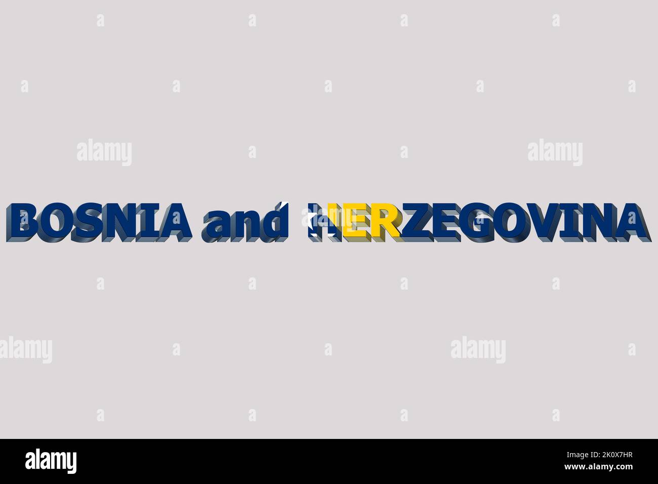 3D Flag of Bosnia and Herzegovina on a text background Stock Photo - Alamy