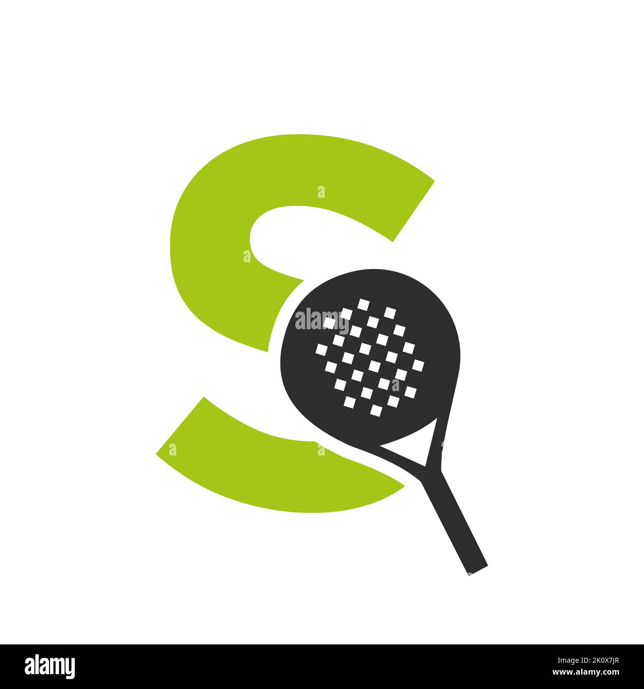 Letter S Padel Racket Logo Design Vector Template. Beach Table Tennis ...