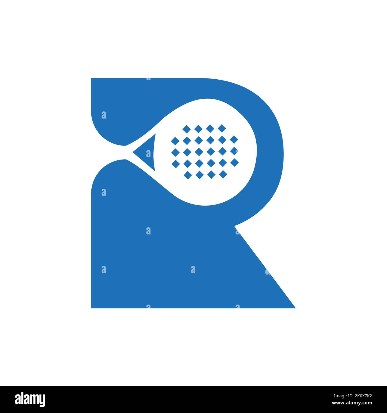 Letter R Padel Racket Logo Design Vector Template. Beach Table Tennis ...