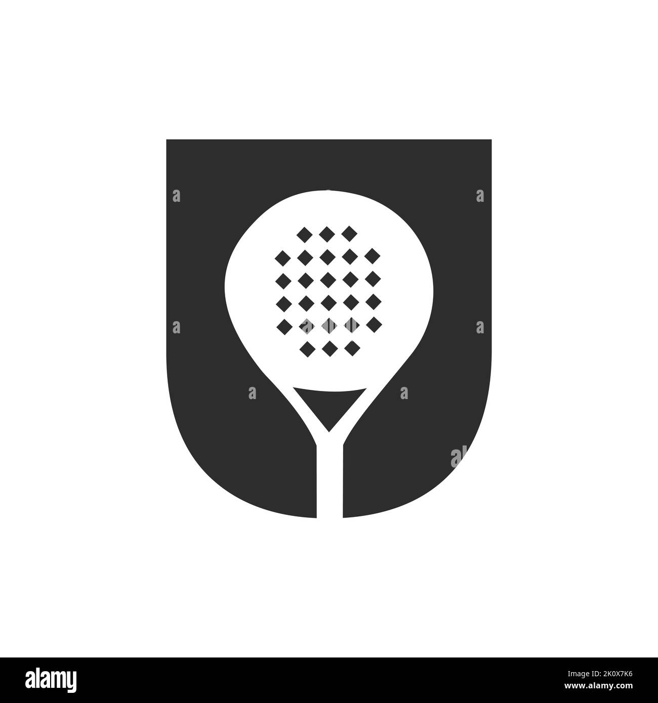 Letter U Padel Racket Logo Design Vector Template. Beach Table Tennis ...