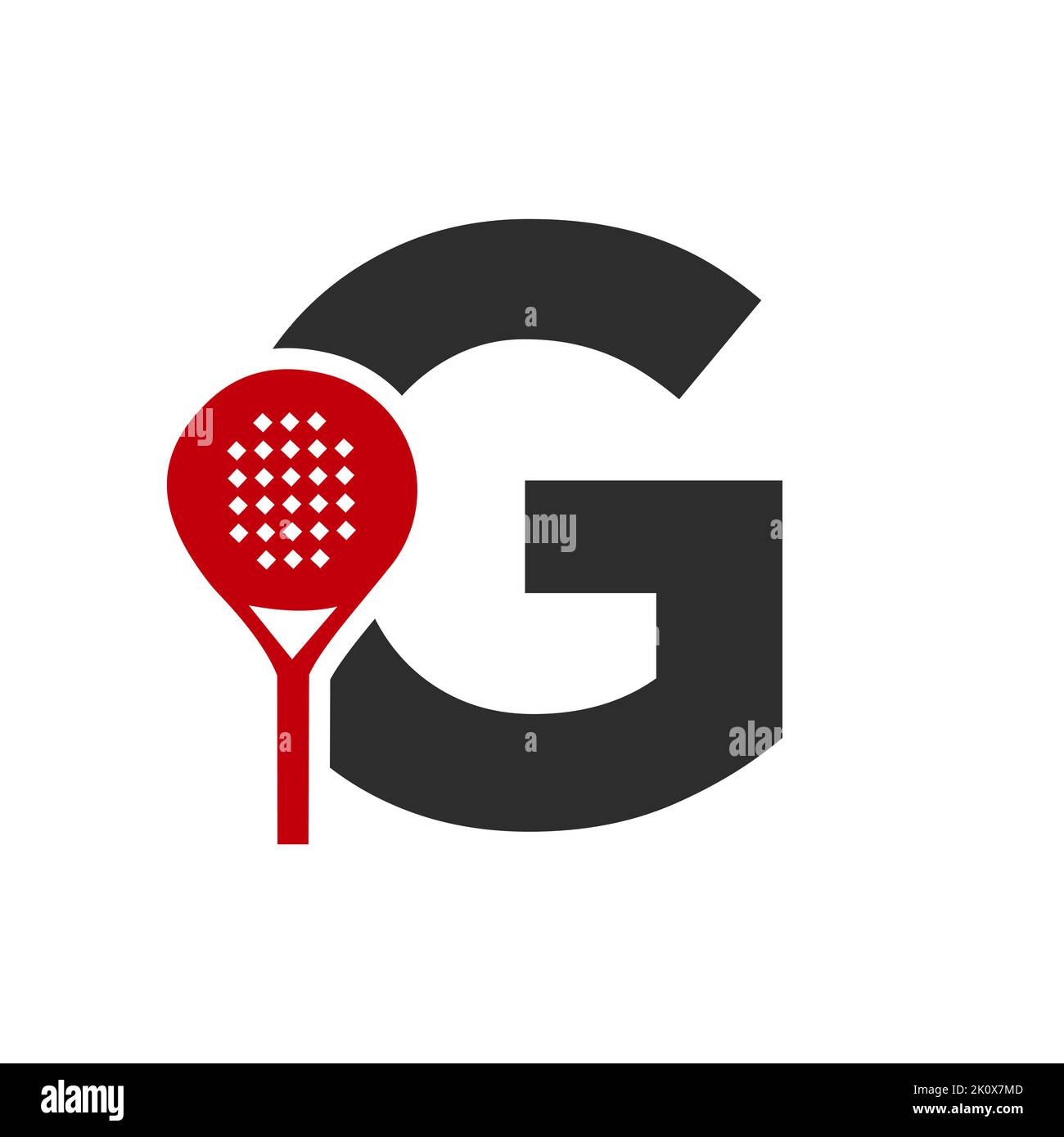 Letter G Padel Racket Logo Design Vector Template. Beach Table Tennis ...