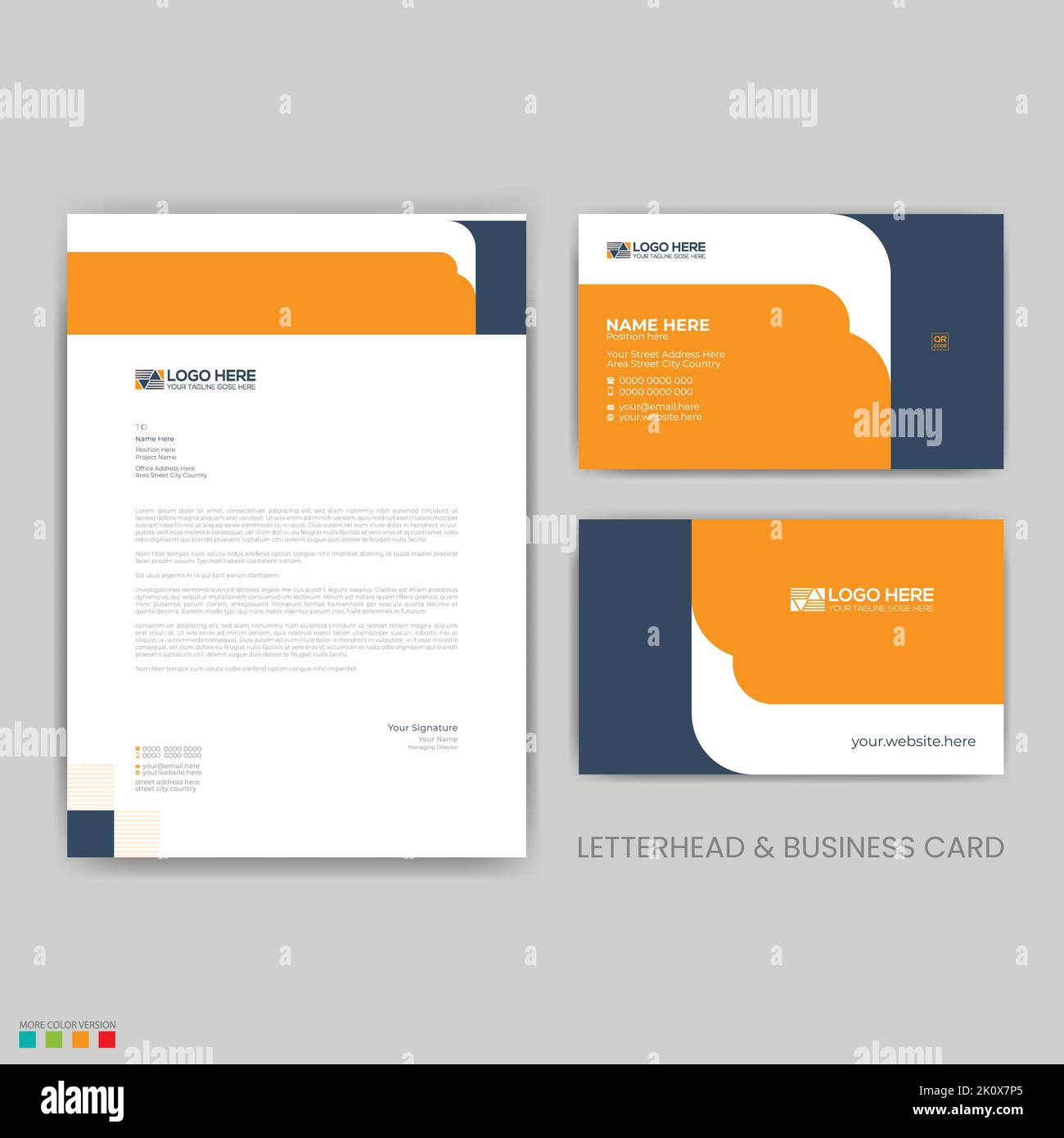 letterhead and business card design Stock Vector Image & Art - Alamy