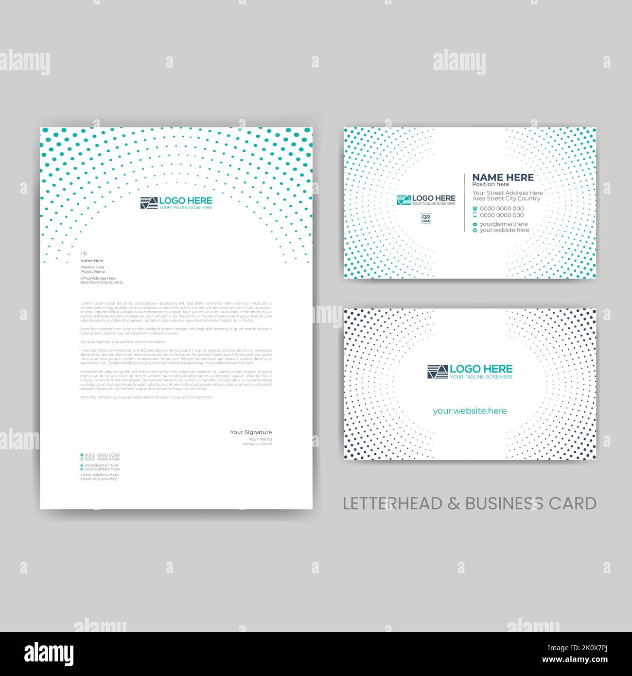letterhead and business card design Stock Vector Image & Art - Alamy