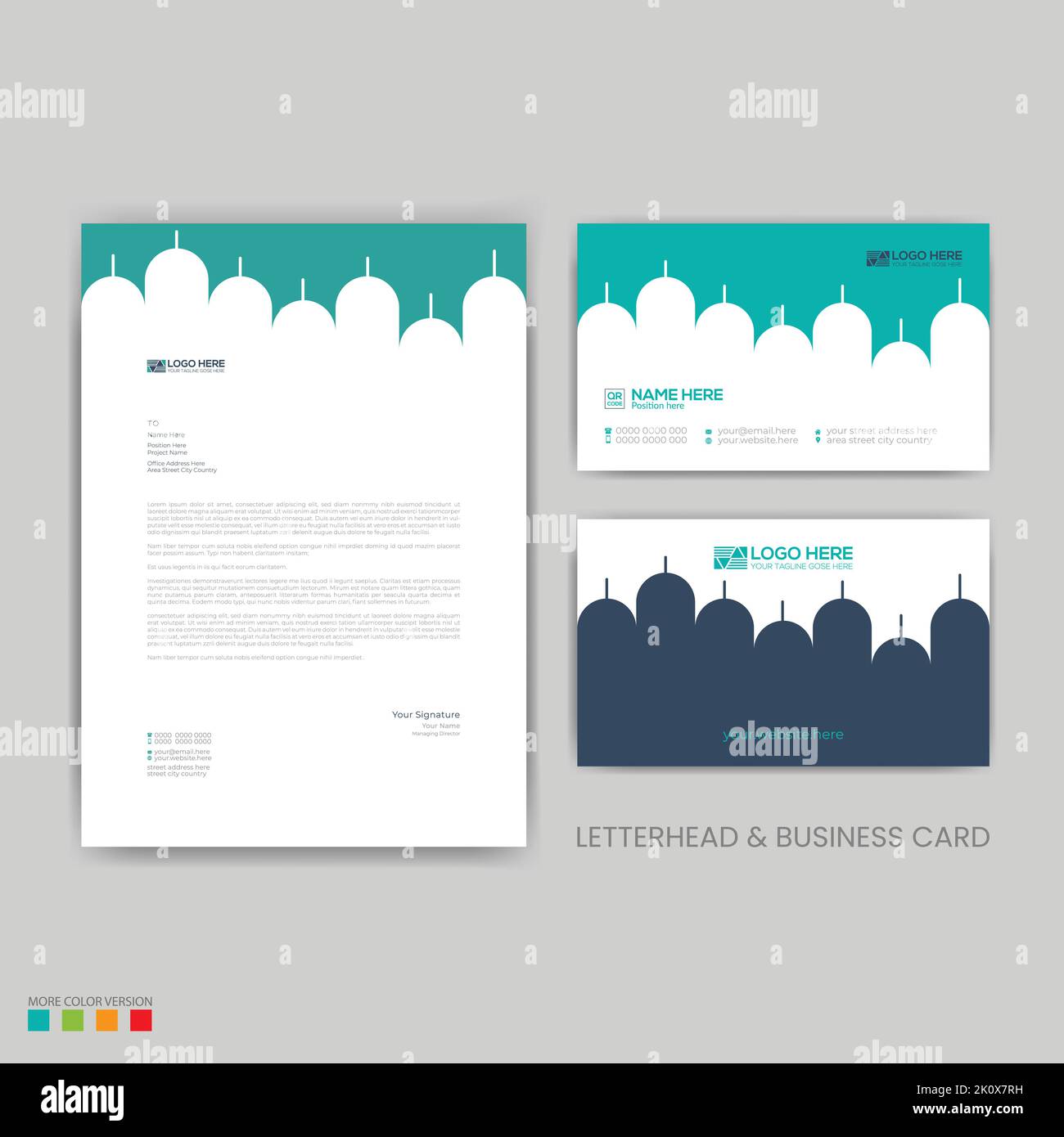 letterhead and business card design Stock Vector Image & Art - Alamy