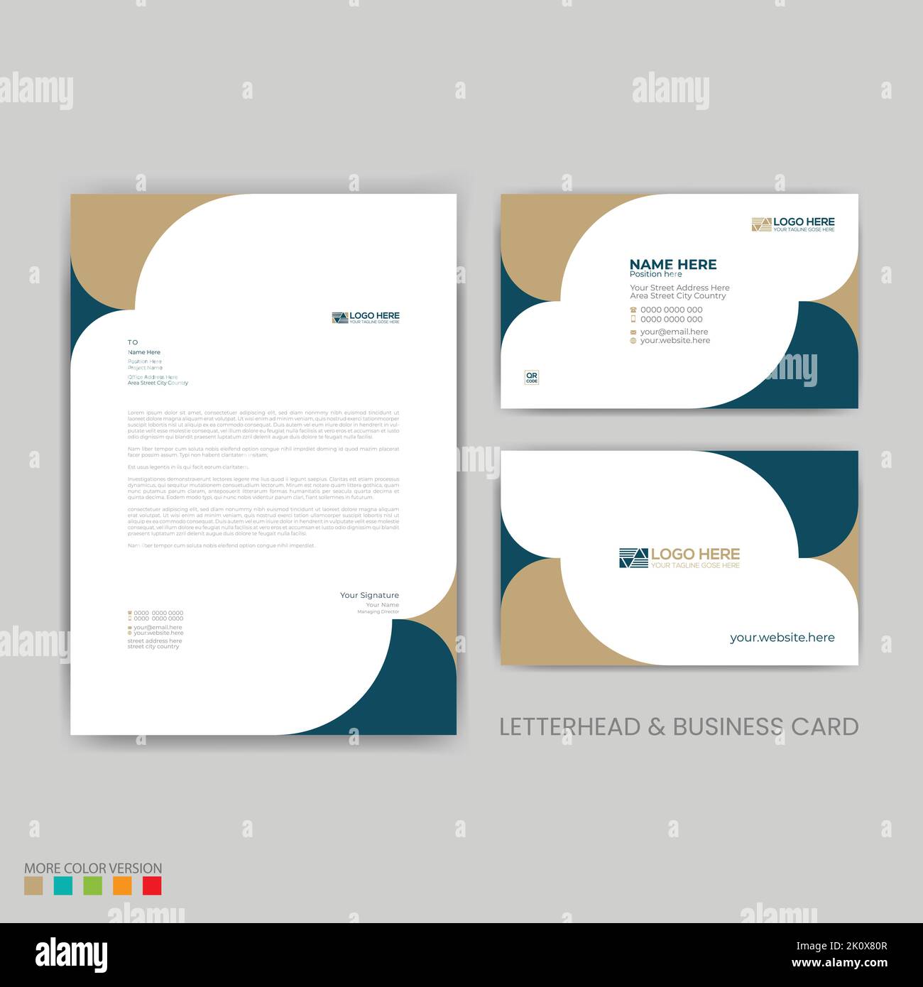 letterhead and business card design Stock Vector Image & Art - Alamy