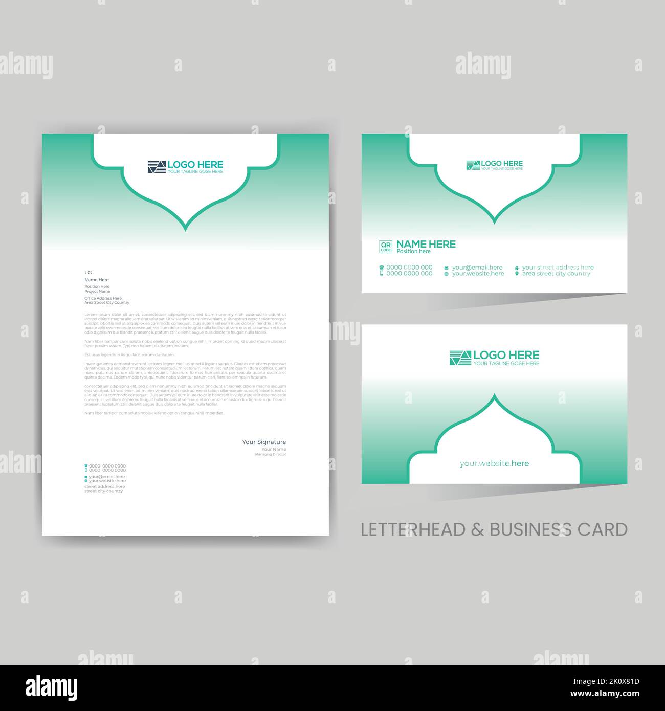 letterhead and business card design Stock Vector Image & Art - Alamy