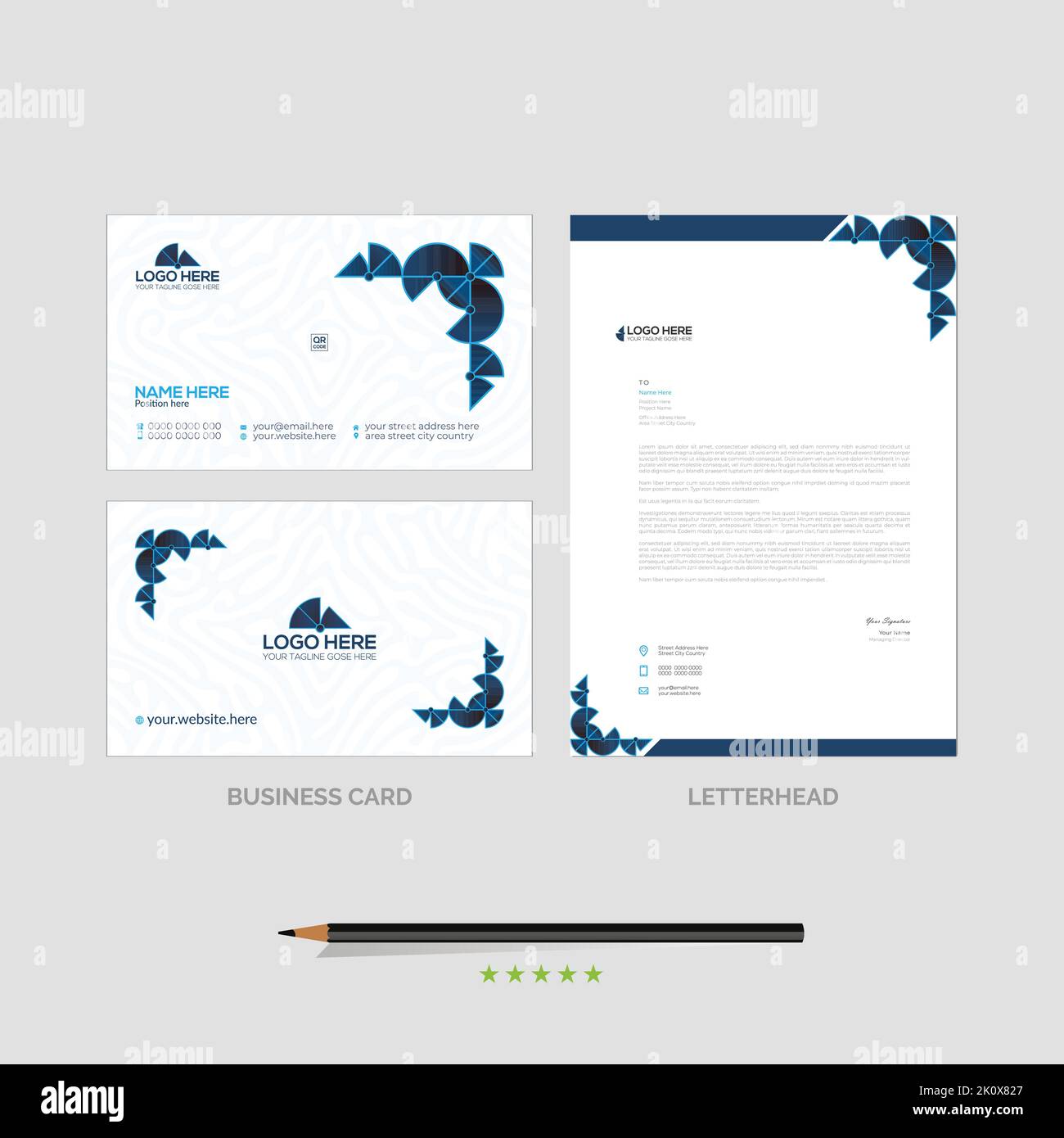 letterhead and business card design Stock Vector Image & Art - Alamy