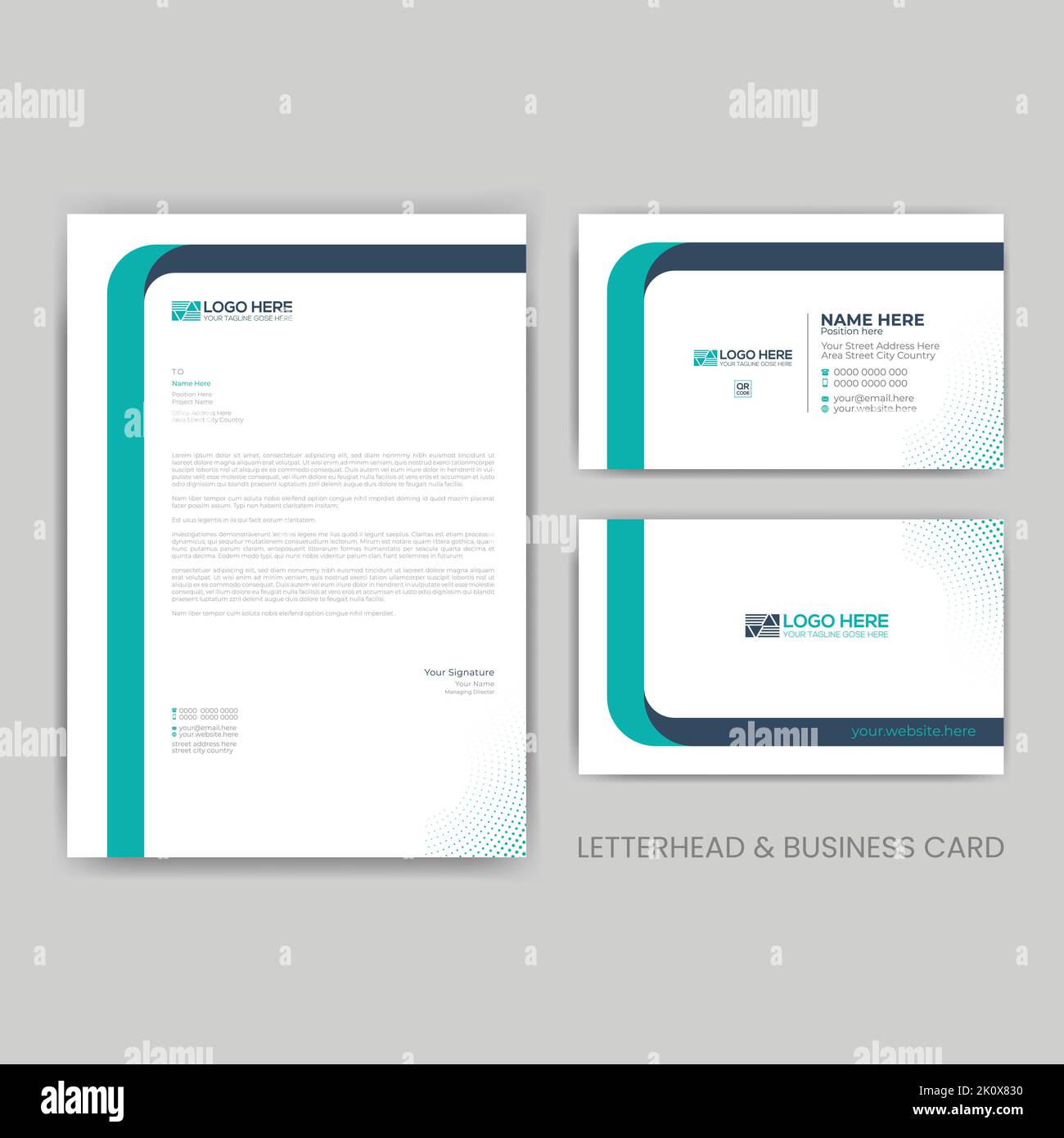 letterhead and business card design Stock Vector Image & Art - Alamy