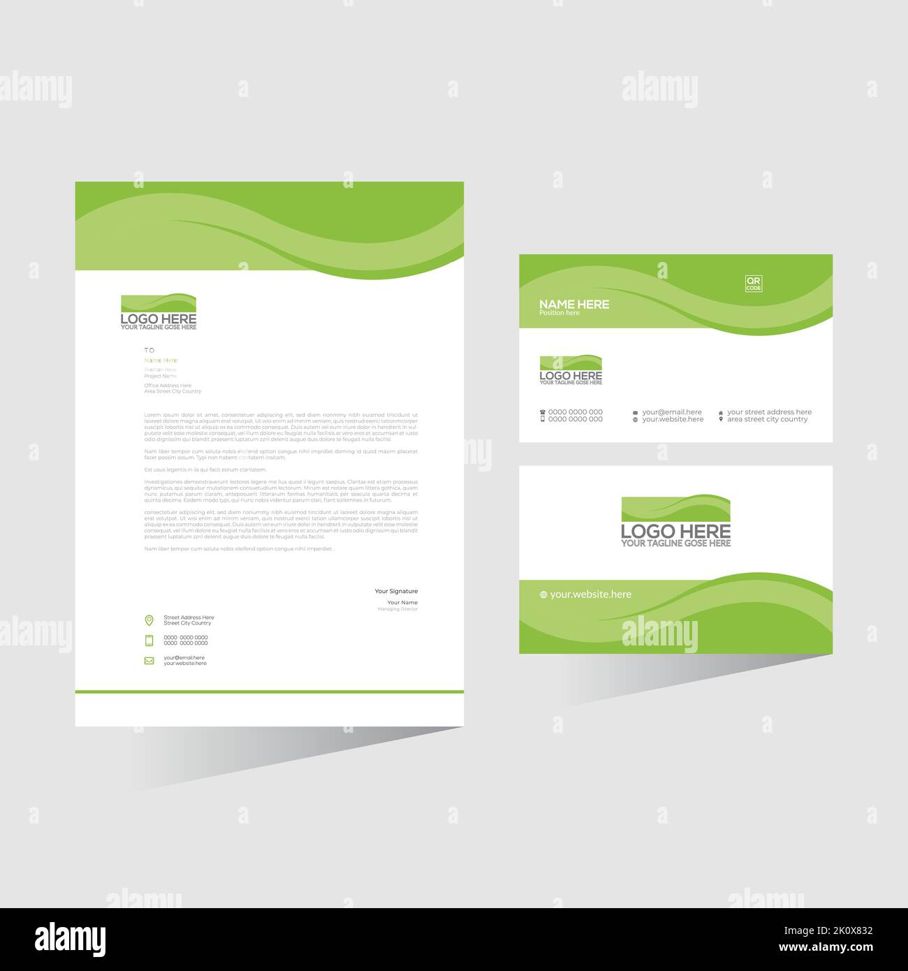 letterhead and business card design Stock Vector Image & Art - Alamy