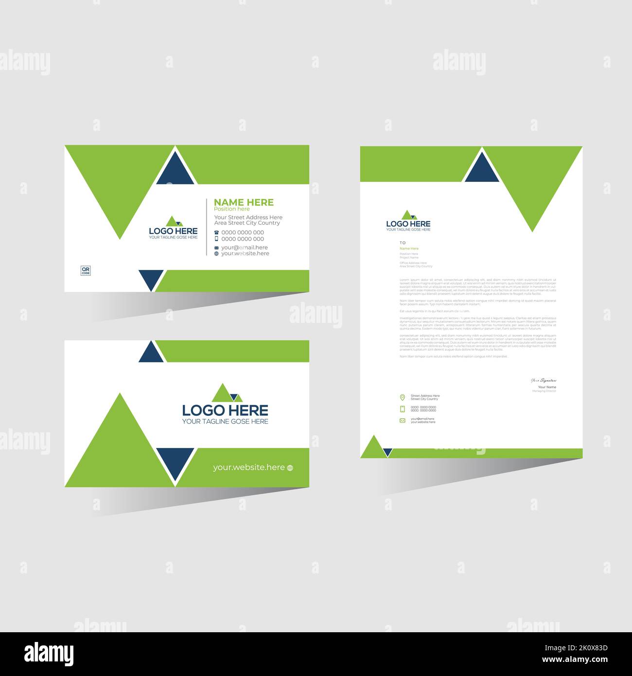 letterhead and business card design Stock Vector Image & Art - Alamy