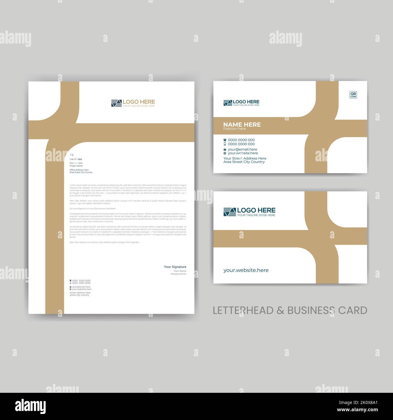 letterhead and business card design Stock Vector Image & Art - Alamy