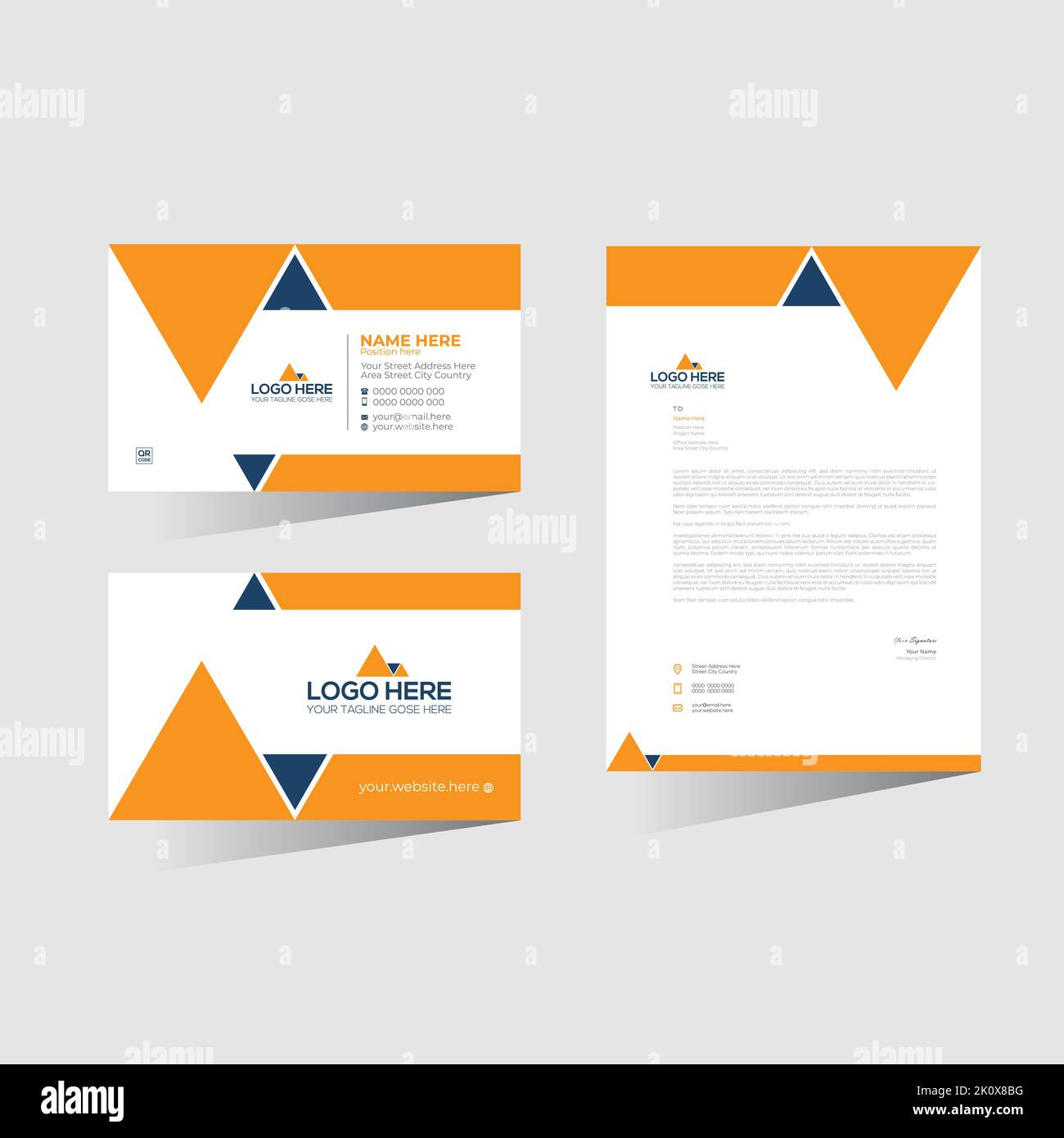 letterhead and business card design Stock Vector Image & Art - Alamy