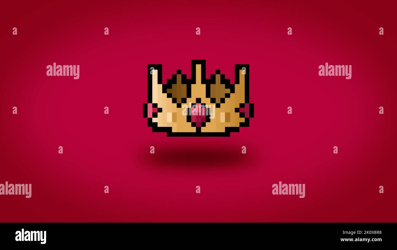 Pixel 8 bit royal crown background - high resolution wallpaper Stock ... Pixel 8 bit royal crown background - high resolution wallpaper Stock ...