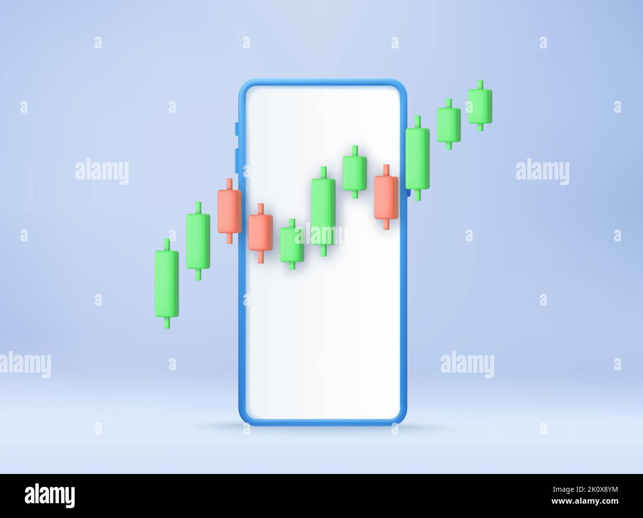 3d Candle stick graph chart of online stock Stock Vector Image & Art ...