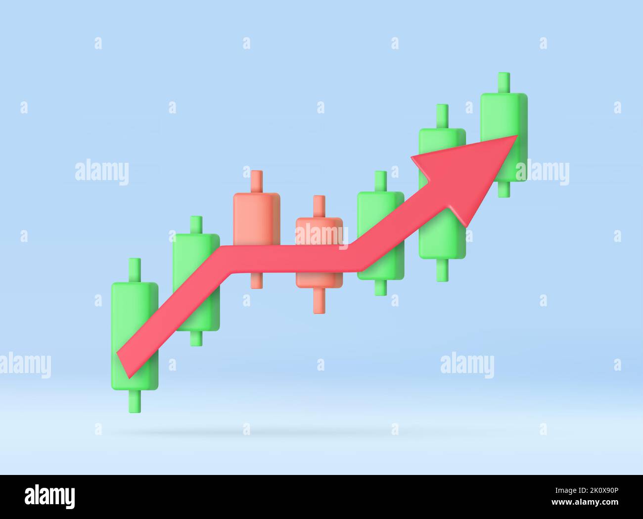 3d rendering candlestick chart Stock Vector Images - Alamy