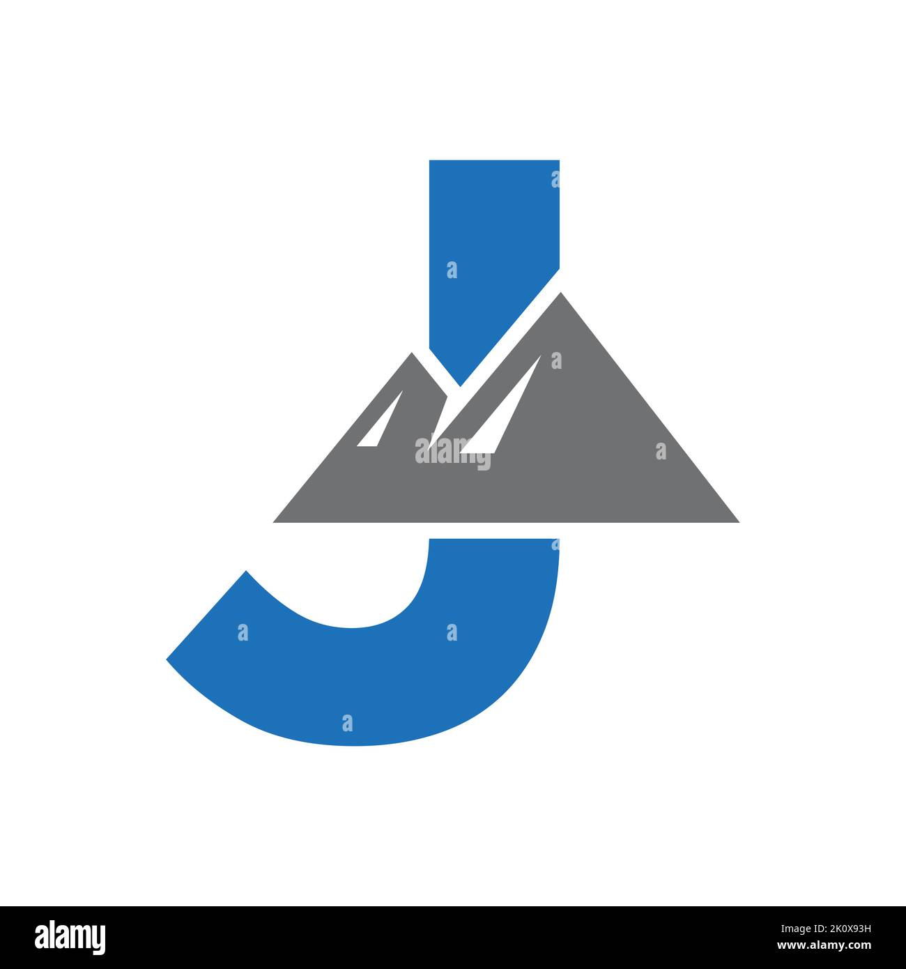 Letter J Mount Logo Vector Sign. Mountain Nature Landscape Logo Combine ...