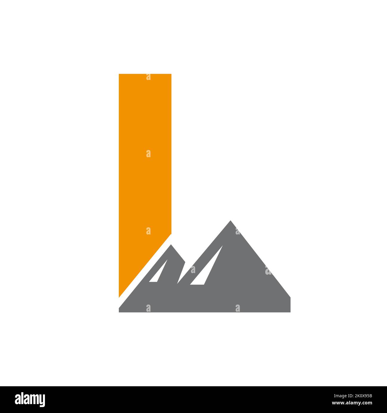 Letter L Mount Logo Vector Sign. Mountain Nature Landscape Logo Combine ...