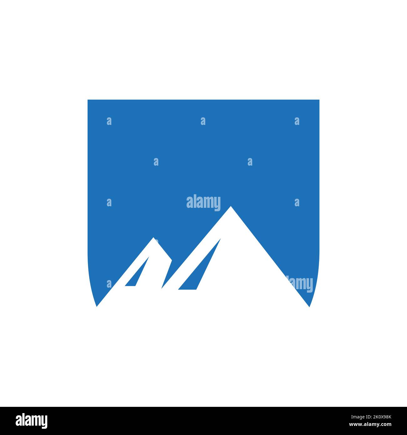 Letter U Mount Logo Vector Sign. Mountain Nature Landscape Logo Combine ...