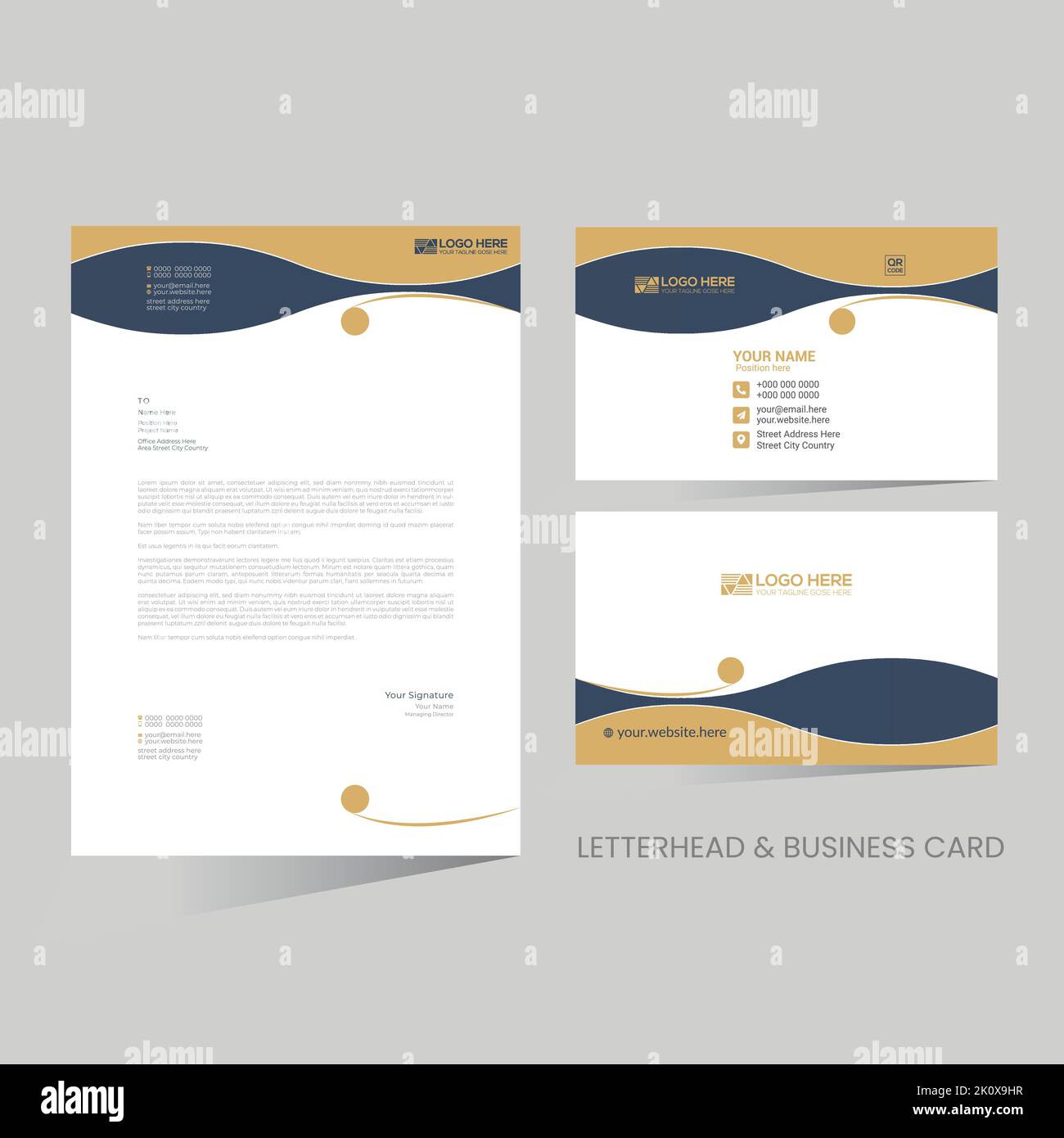 letterhead and business card design Stock Vector Image & Art - Alamy