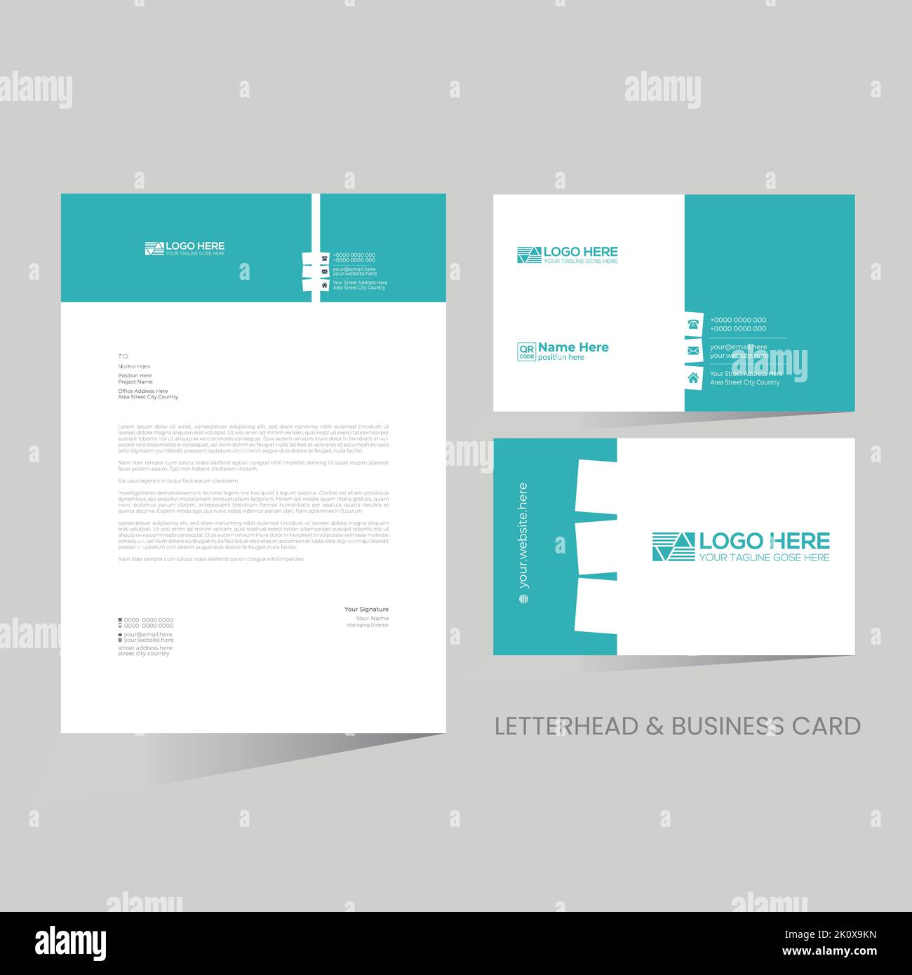 letterhead and business card design Stock Vector Image & Art - Alamy