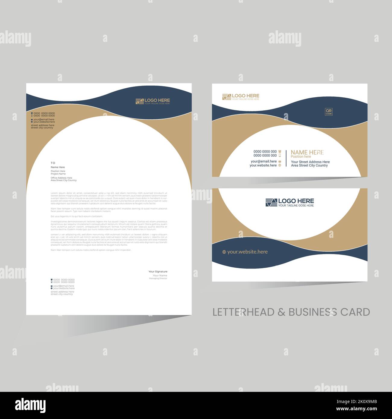 letterhead and business card design Stock Vector Image & Art - Alamy