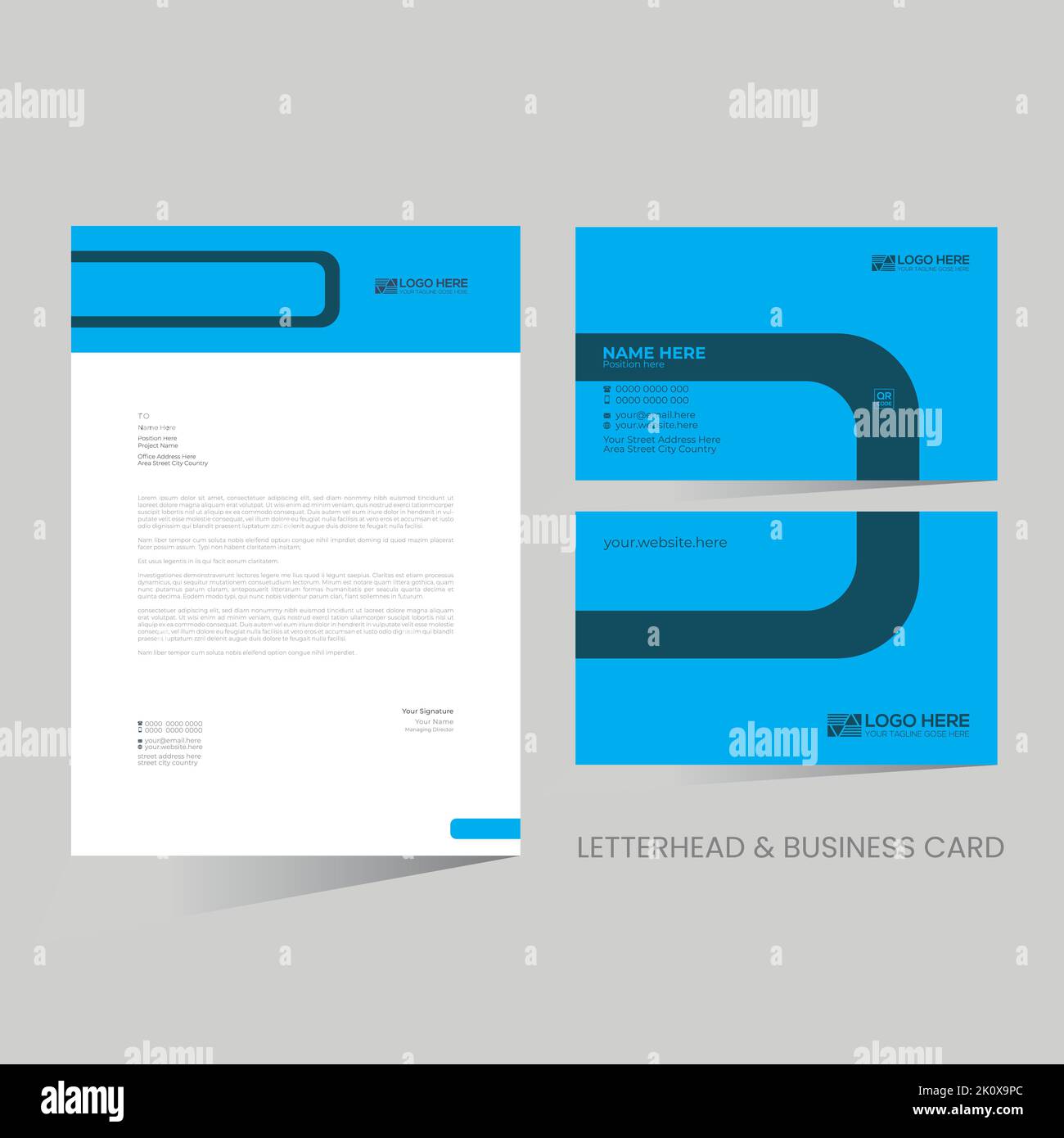 letterhead and business card design Stock Vector Image & Art - Alamy