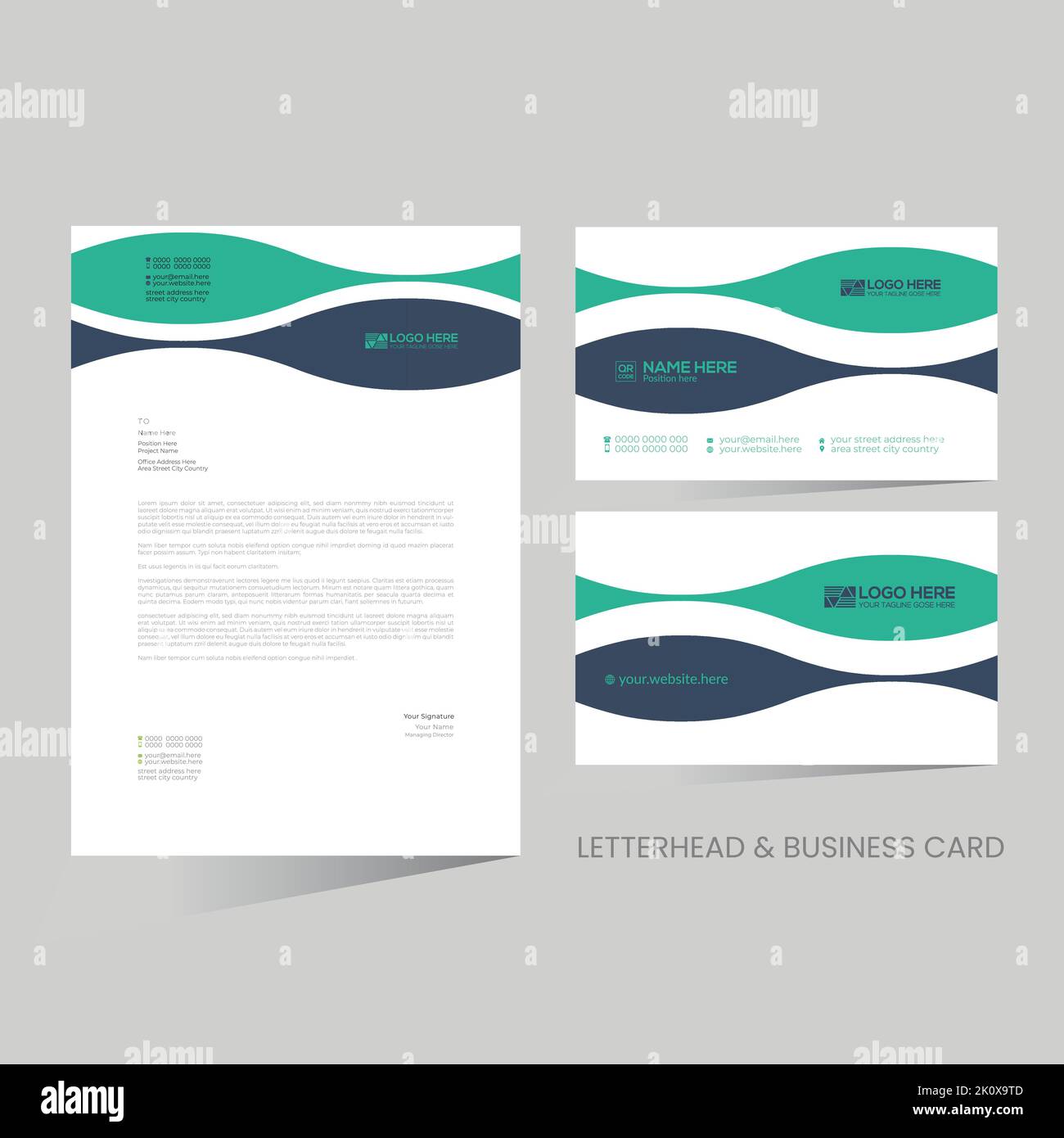 letterhead and business card design Stock Vector Image & Art - Alamy