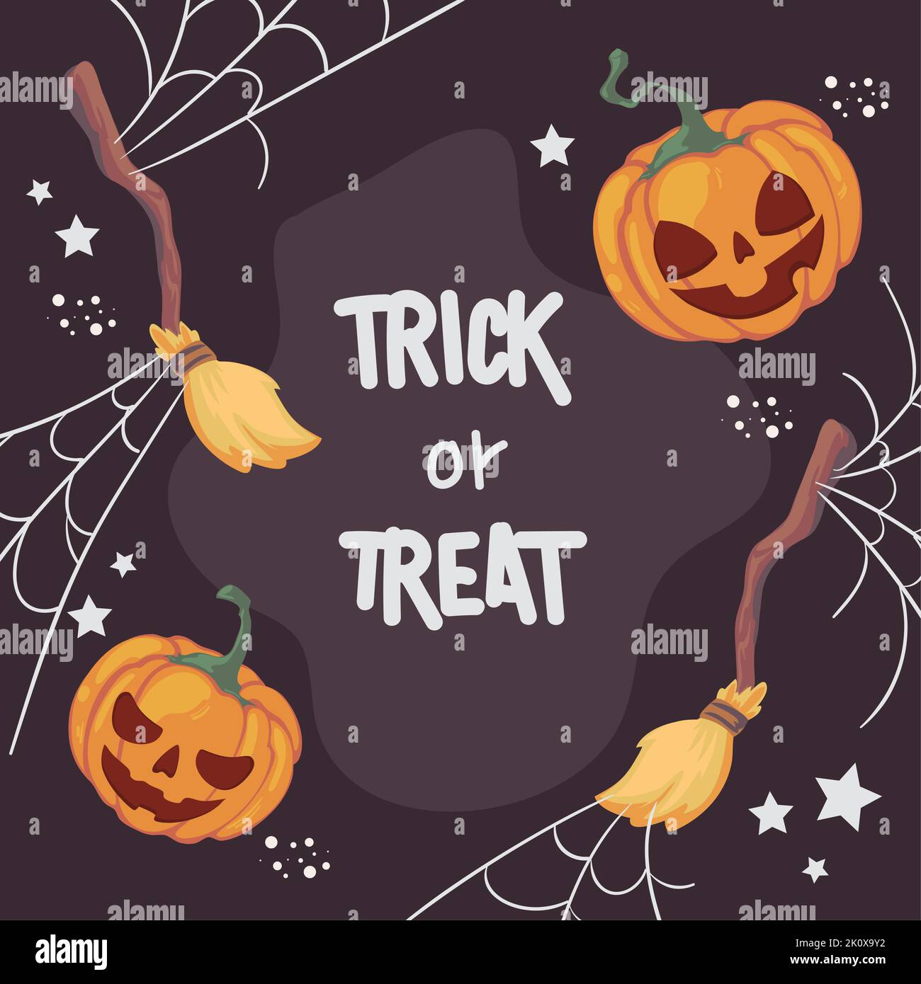 halloween trick or treat poster Stock Vector Image & Art - Alamy