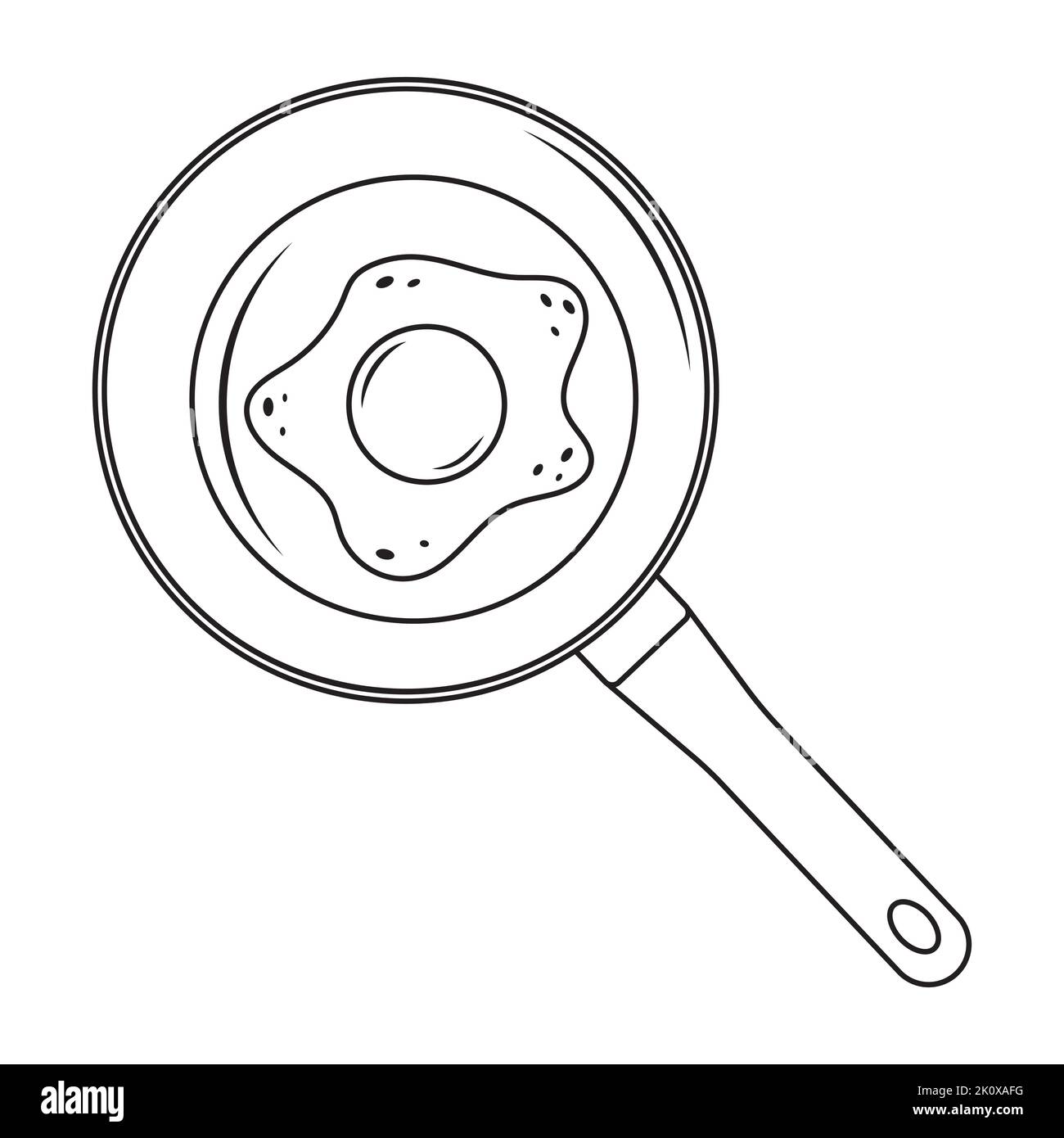 Pan with omelet Black and White Stock Photos & Images - Alamy