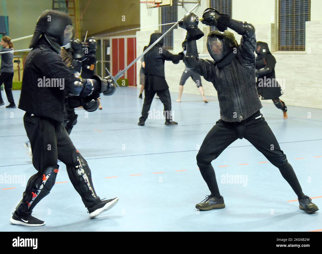 Leipzig, Germany. 08th Sep, 2022. Historical fencing with long swords ...