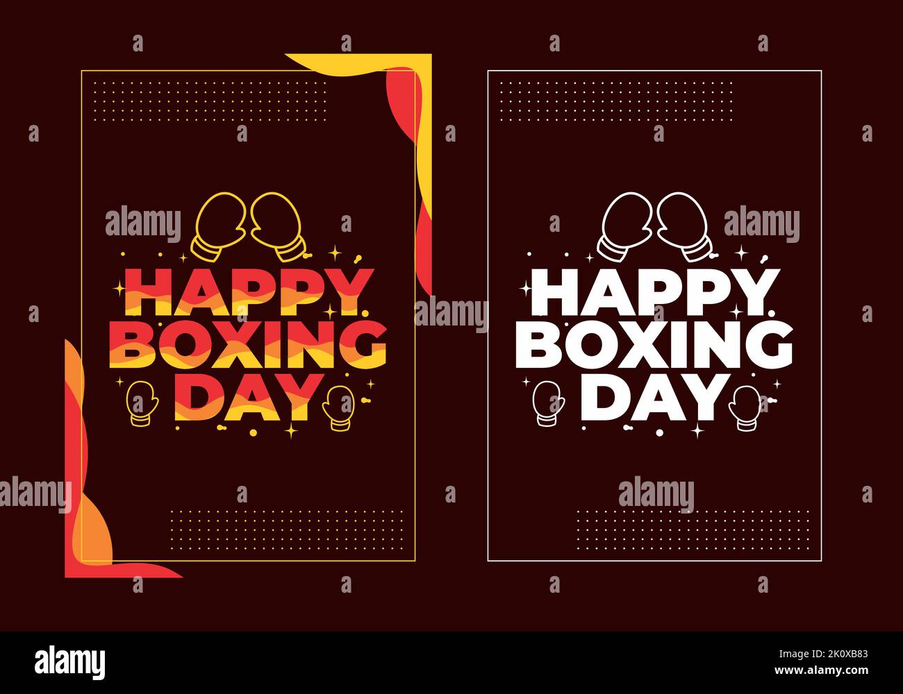 Red and white Text effect design, Happy boxing day Stock Vector Image ...