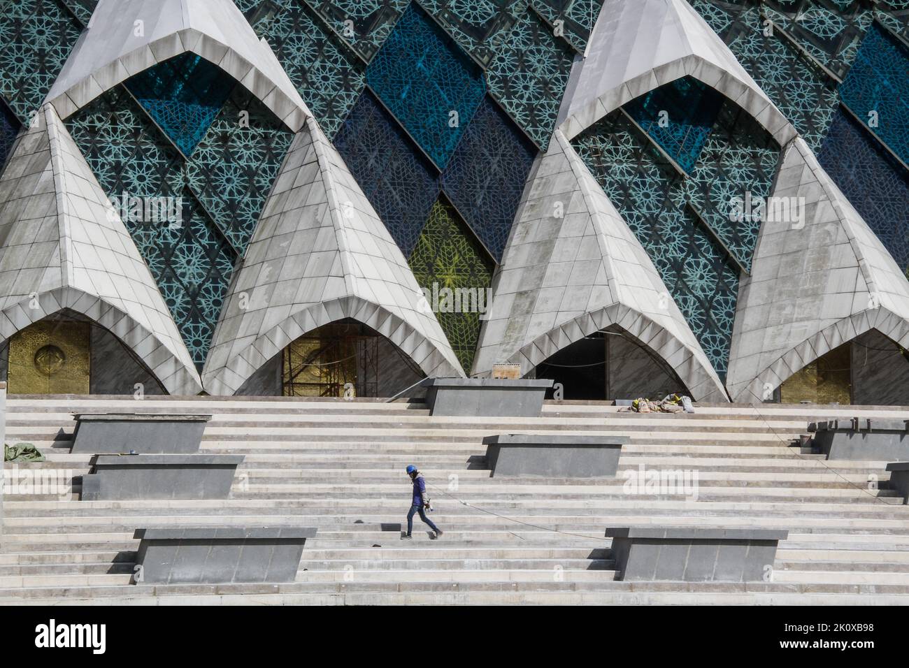 Bandung, West Java, Indonesia. 14th Sep, 2022. A worker walks at the ...