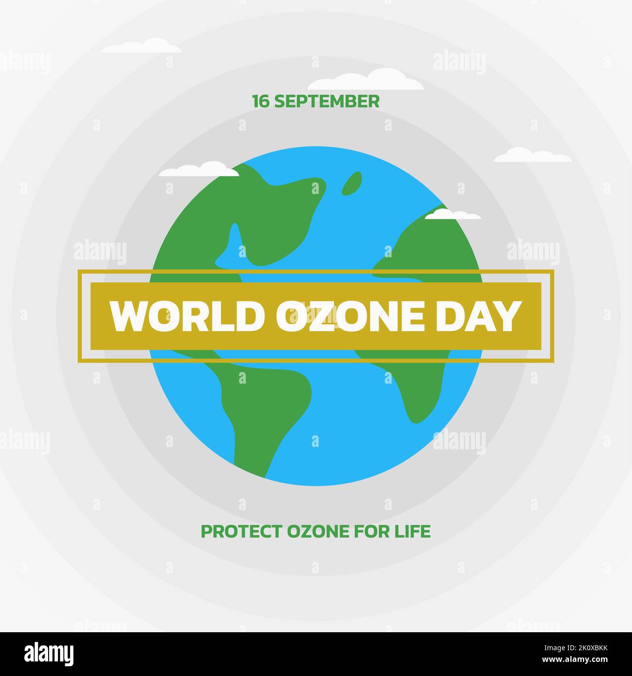 Ozone Layer Protection Day Social Media Poster Design Template Earth