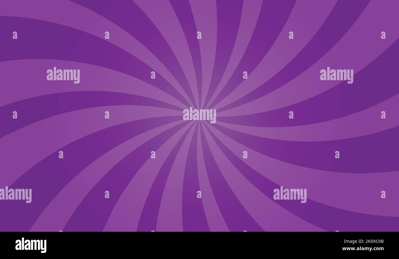 Purple retro starburst vector abstract background. Twisted radial ...