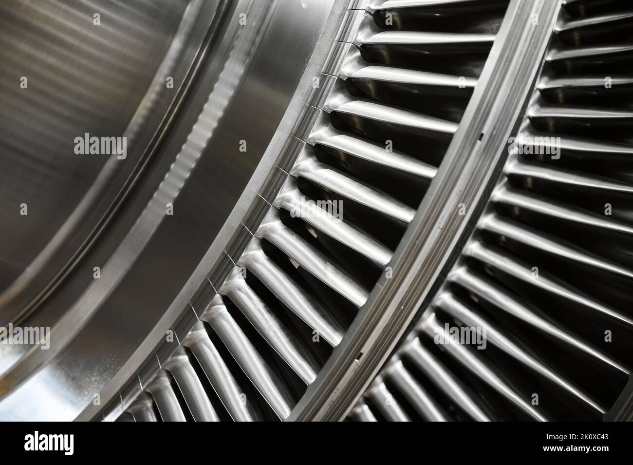 Powerful steam turbine rotor, thick and massive shaft Stock Photo - Alamy