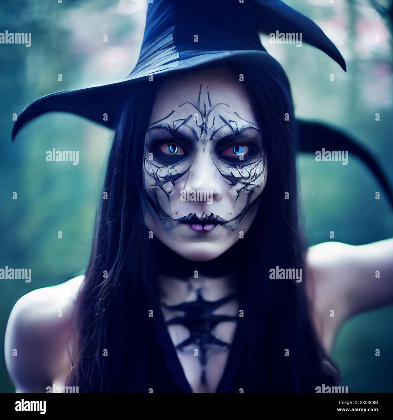 Creepy woman illustration hi-res stock photography and images - Alamy