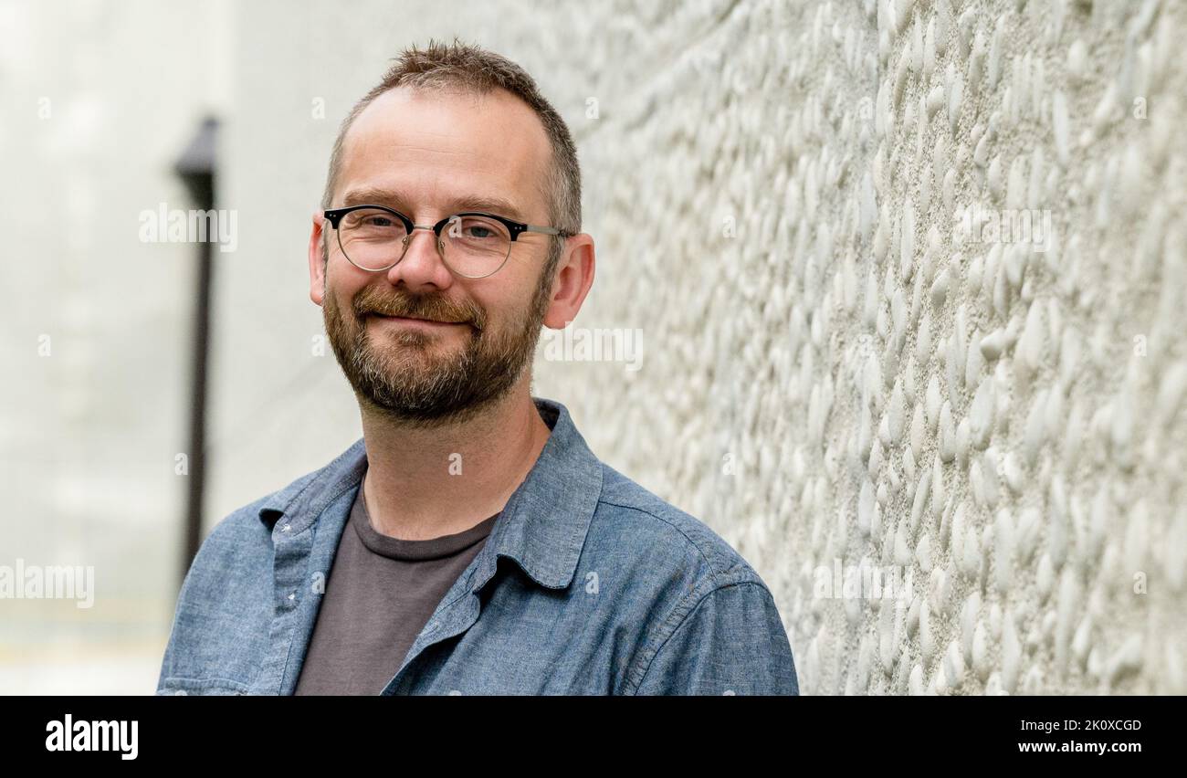 Berlin, Germany. 13th Sep, 2022. British author Sam Thompson sits ...