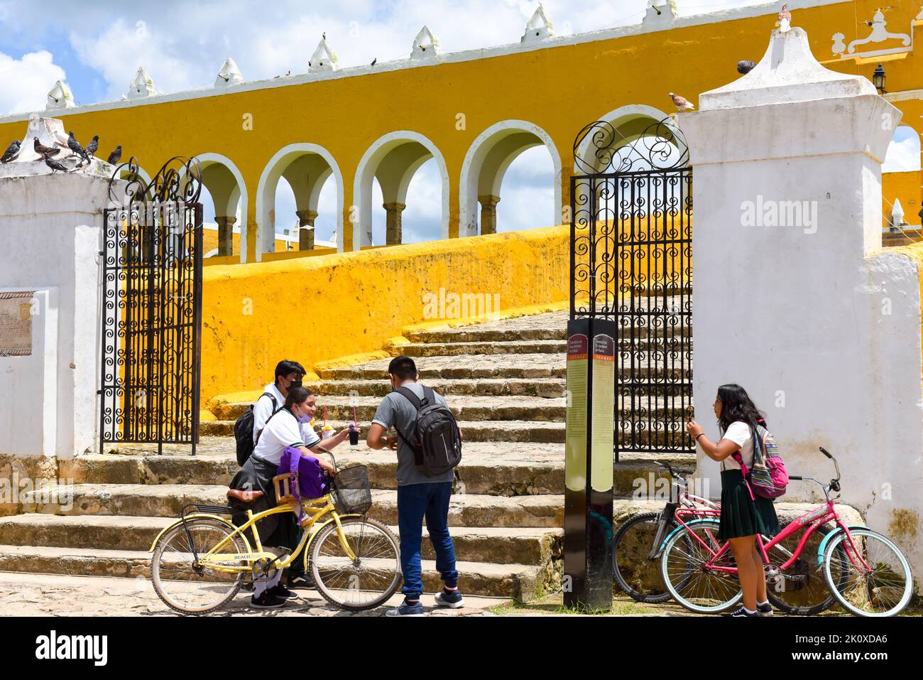 Local youth in front of the the the famous convent of San Antonio de ...