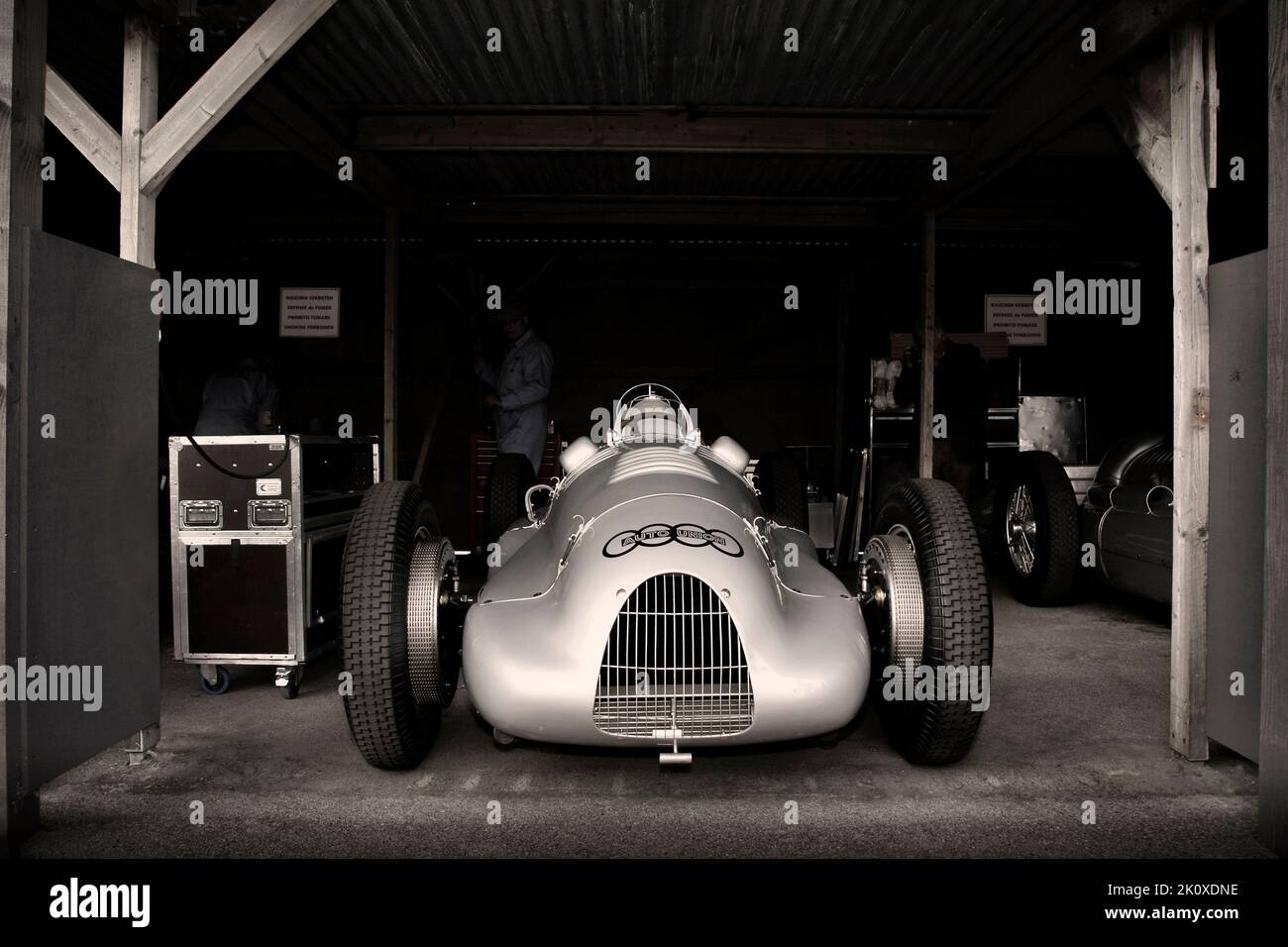 Silver Arrows pits at the 2012 Goodwood Festival of Speed Stock Photo ...