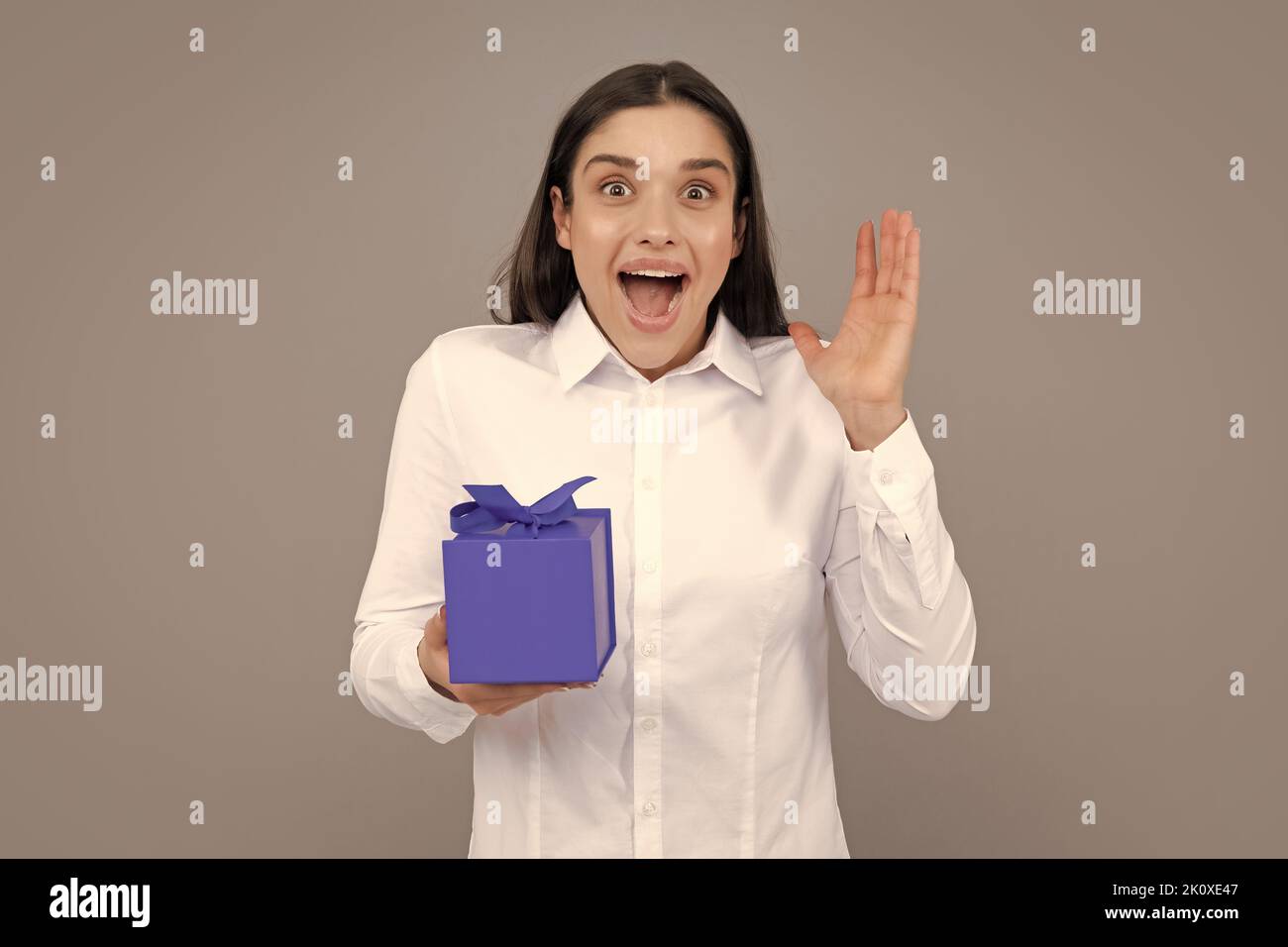 Holidays and celebration concept. Beautiful happy girl on birthday with ...