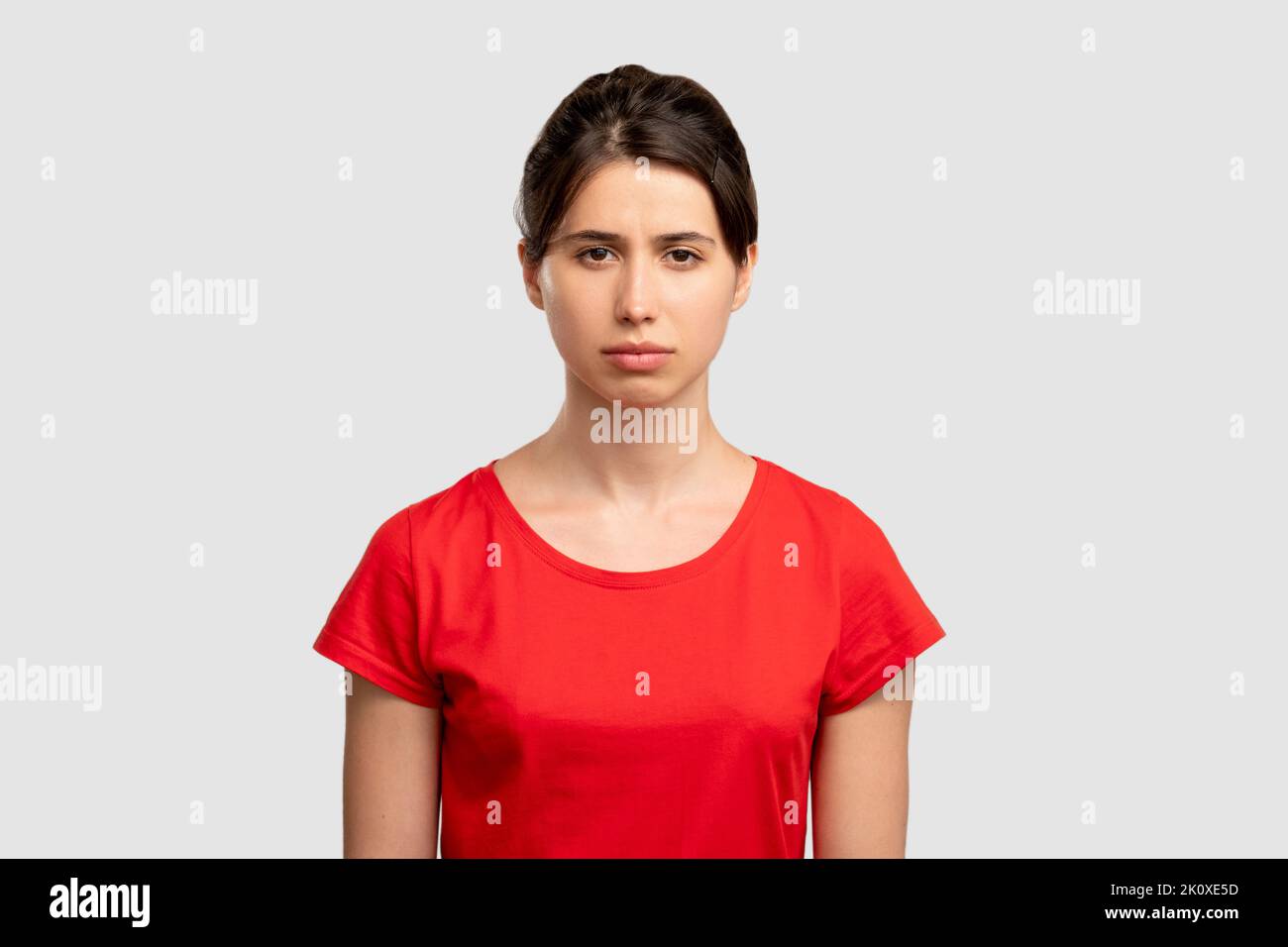 sad woman portrait disappointment regret lady Stock Photo - Alamy