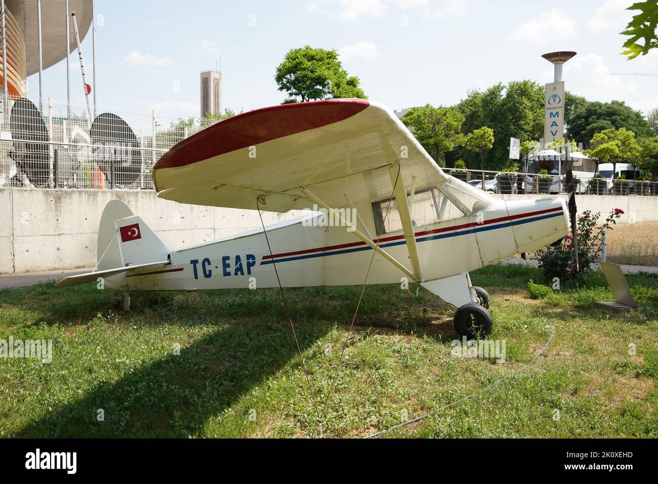 ANKARA, TURKIYE - JUNE 05, 2022: Turkish Aeronautical Association Piper ...